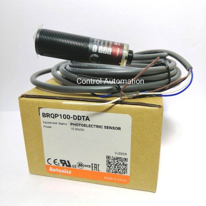 Autonics BRQP100-DDTA M18 NPN NO 100mm Sensing Distance, Diffuse, Photo ...