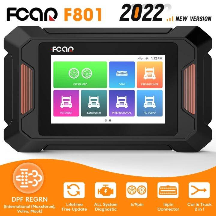 Fcar F801ดีเซล Heavy Duty Truck Diagnostic Scanner Professional All System DPF Regen Oil Reset ...