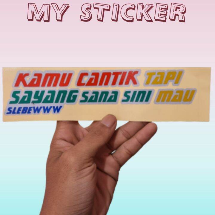 CUTTING STIKER VIRAL di TIKTOK KATAKATA kamu cantik tapi sayang sana ...