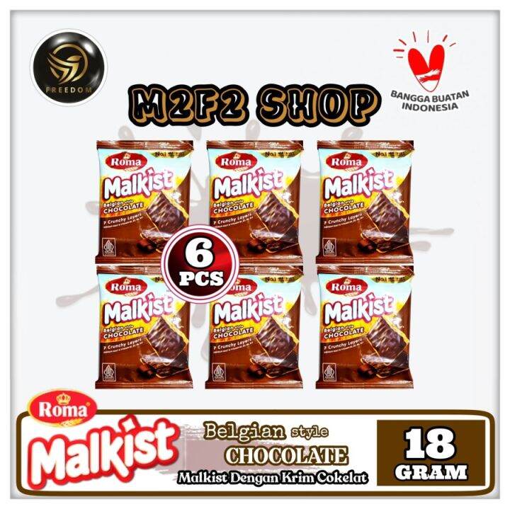 Roma Biskuit Malkist Belgian Chocolate | Cokelat Sachet - 18 gr ...