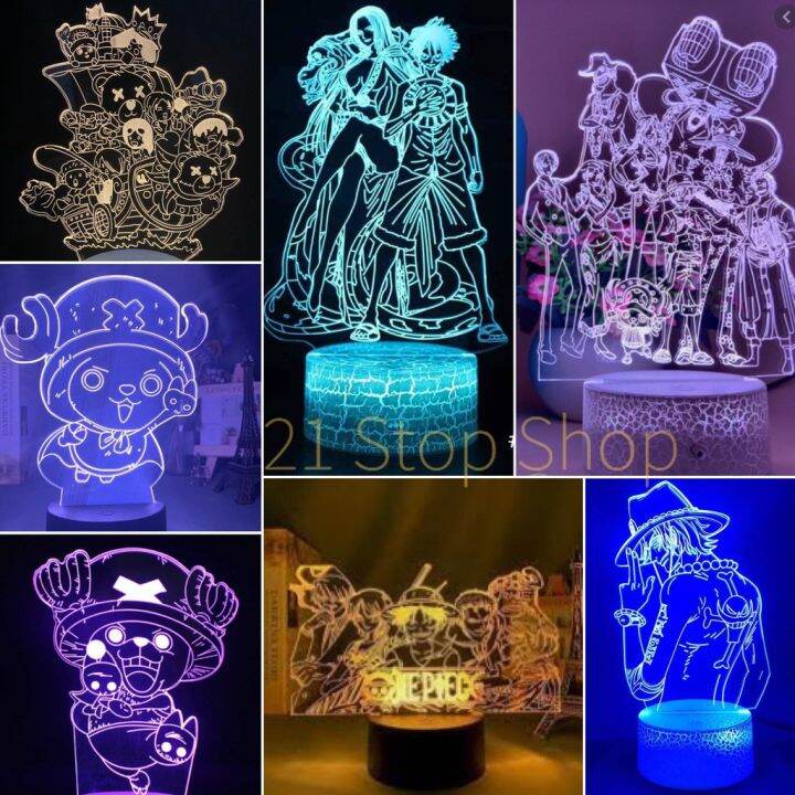 LUFFY ONE PIECE Part 2 Anime 3D Acrylic LED Lamp Night Lamp Gifts ...