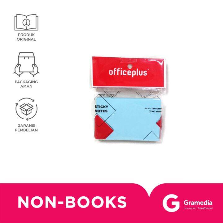 Office-Plus Sticky Note 3X2" 100Sht Blue | Lazada Indonesia