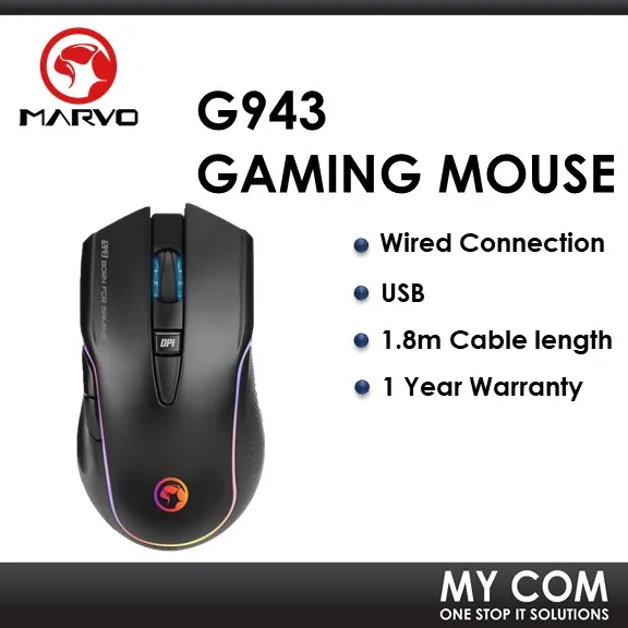 MARVO G943 RGB WIRED GAMING MOUSE | Lazada