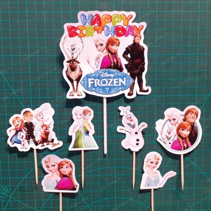 Topper Kue Karakter Frozen Hiasan Karakter Kue Ulang Tahun | Lazada ...