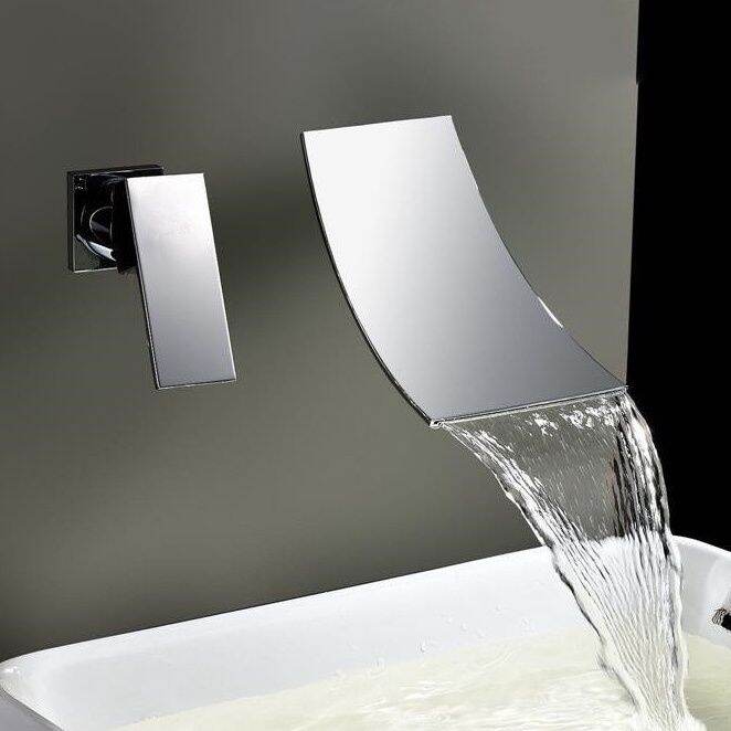（STOCK)Super low discount Bathtub faucet, hidden waterfall faucet, wall ...