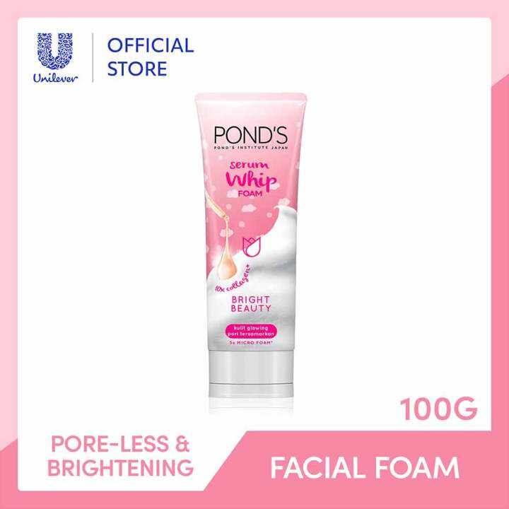 Ponds Serum WHIP Facial Foam 100 Gr - Sabun Cuci Muka BRIGHT White ...