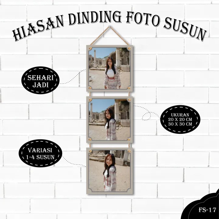 HIASAN DINDING FOTO SUSUN CUSTOM AESTHETIC / PAJANGAN DINDING ...
