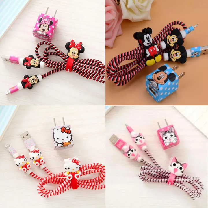 Cute Cartoon Character Cord Protector for Cables of Mobile Phones Ipads ...