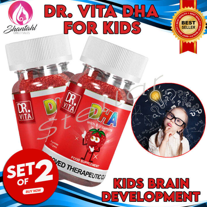 SET OF 2! (WITH FREEBIES) DR. Vita DHA with B-Vitamins for KIDS with DHA Zinc Probiotics and ...