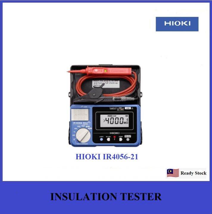 Hioki IR4056-21 Digital Insulation Tester, 5 range 50V DC to 1000V DC ...
