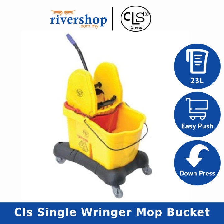 CLS Classic 23Litres Single Wringer Mop Bucket c/w Extra Bucket (Down ...