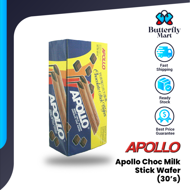 Apollo Choc Milk Stick Wafer(30's) A1044 Biskut Childhood Snack Coklat ...