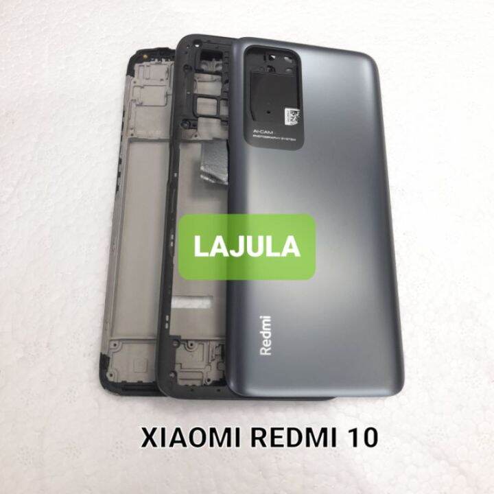 kesing housing casing full set xiaomi redmi 10 frame + bezel + backdoor ...
