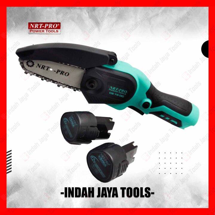 NRT-PRO CS 75 DC Cordless Mini Chainsaw Baterai 4 Inch Chain Saw 12V ...