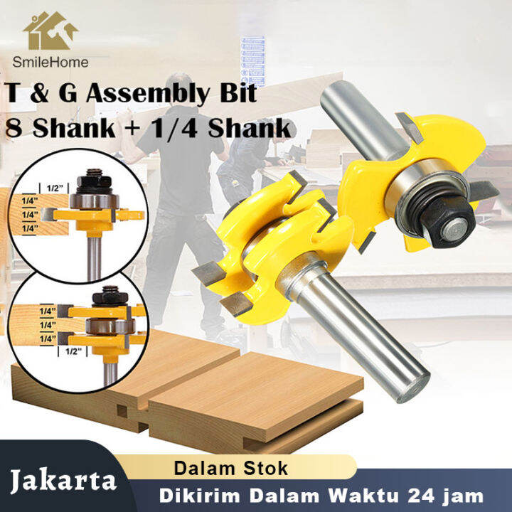 Mata Profil Tongue & Groove Router Trimmer Panel Sambung Kayu Jointing ...