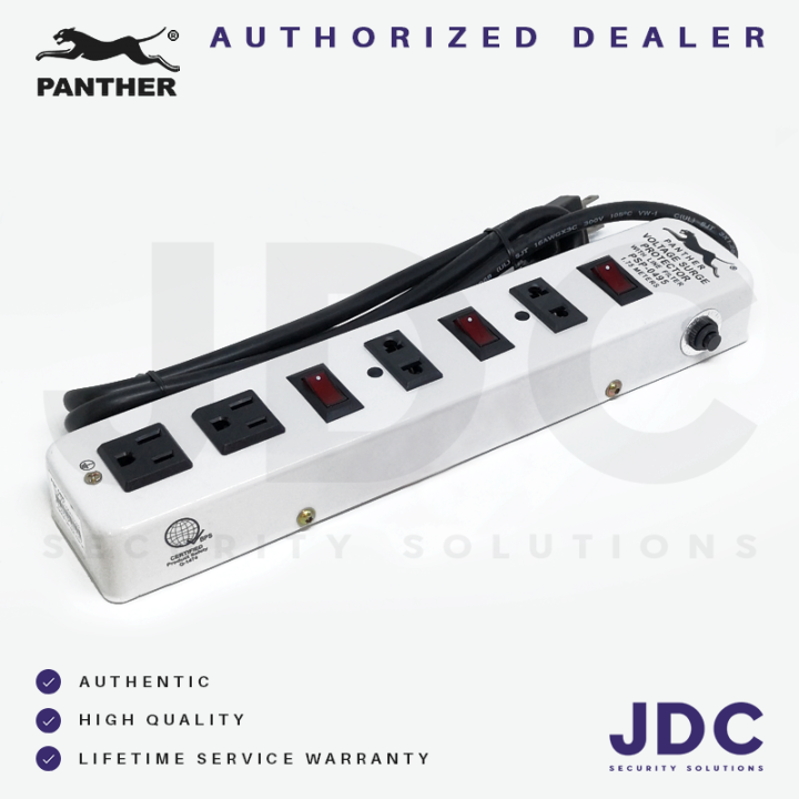 Panther PSP-0495 Extension Cord with Surge Protector, 1 C/B, 3 Switches ...