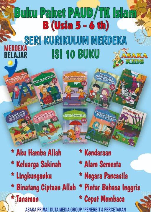 BUKU PAKET ANAK PAUD / TK KURIKULUM MERDEKA 2022 / ASAKA | Lazada Indonesia
