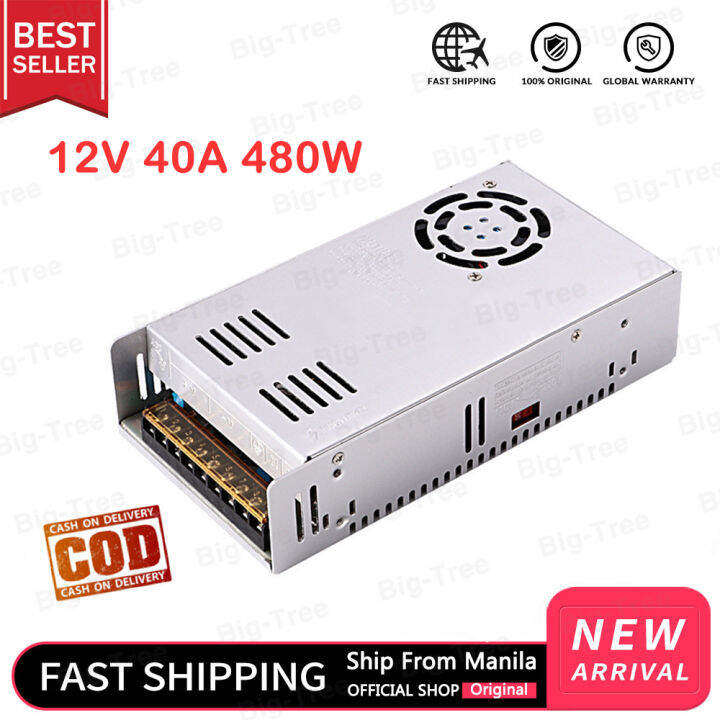 DC 12V 40A CCTV Centralize Switching Power Supply Adapter Regulated ...