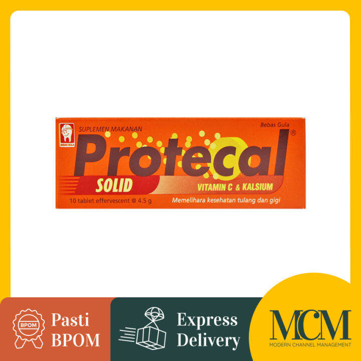 Protecal Solid - 10 Tablet Mengandung Vitamin C & Kalsium | Lazada ...