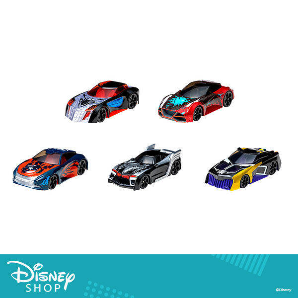 Marvel Go Collection Heroes and Thanos Venomized 5 Pack Racing Cars ...