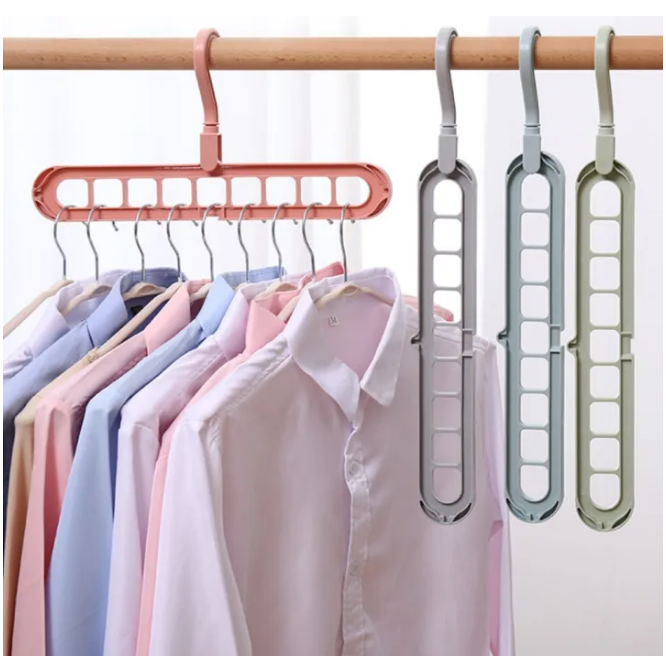9 Hole Clothes Hanger Multi-port Support Circle Clothes Drying Racks ...