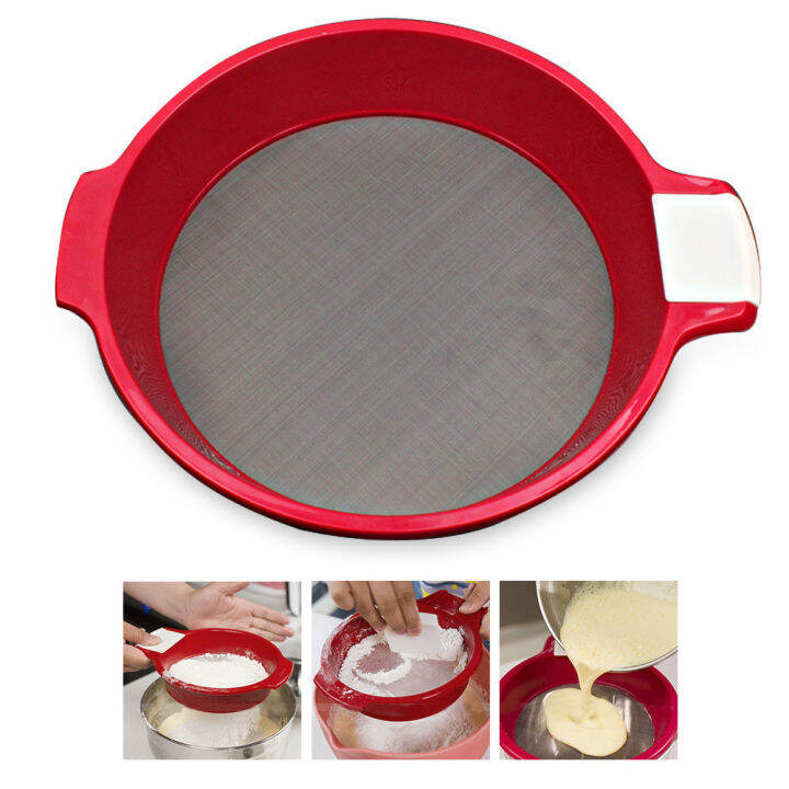 Mini manual flour sieve/juice filter/Sifting Pan Fine Mesh Strainer ...