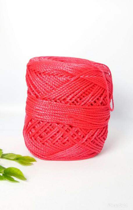BENANG RAJUT NILON PP 100% KONSISTEN MERAH TERANG | Lazada Indonesia