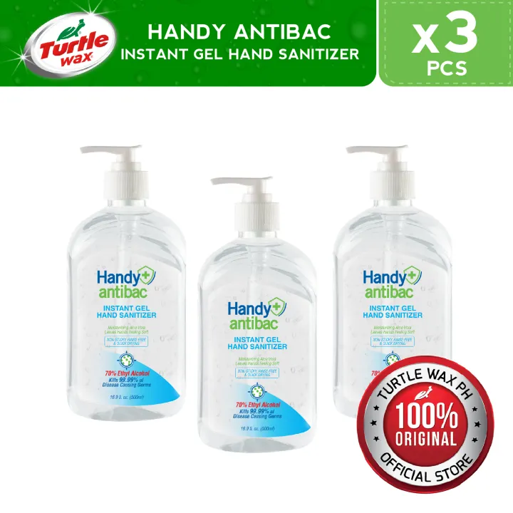 Handy Antibac Instant Gel Hand Sanitizer 70% Ethyl Alcohol 500mL Super Bundle of x3 | Lazada PH