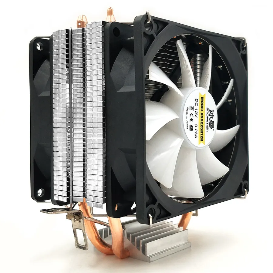Coolmoon Double Copper Tube CPU Fan Computer Mainframe Silent Color ...
