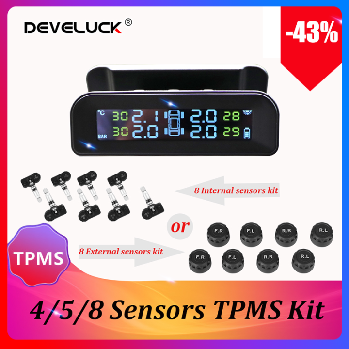 TPMS Tire Pressure Alarm Monitor System Display Original Wireless HD ...