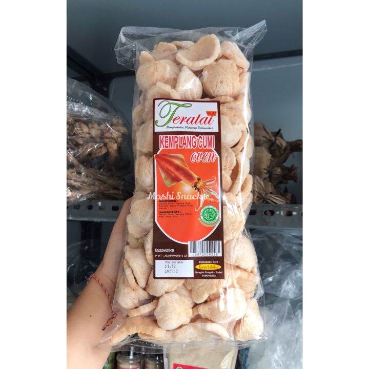 Kerupuk Bangka / Kemplang Oven Teratai Cumi 200gr Asli Bangka / Krupuk ...