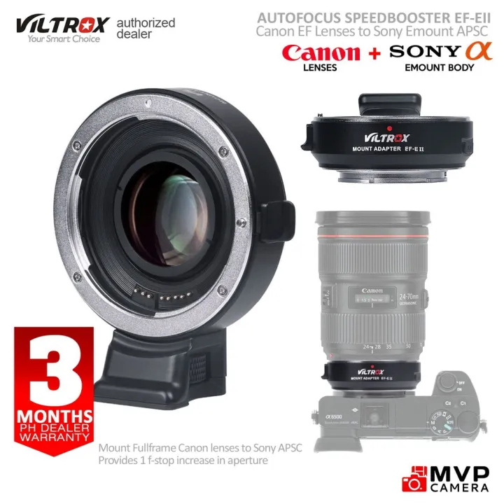 VILTROX EF-E II EF-EII Speedbooster Auto Focus Canon EF EOS Lens to Sony E-Mount MVP CAMERA ...