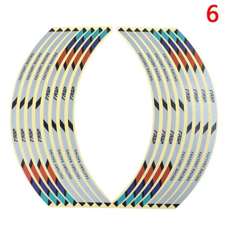 Motorcycle Wheel Sticker Moto Rim Reflective Decal Tape Vinyl 17