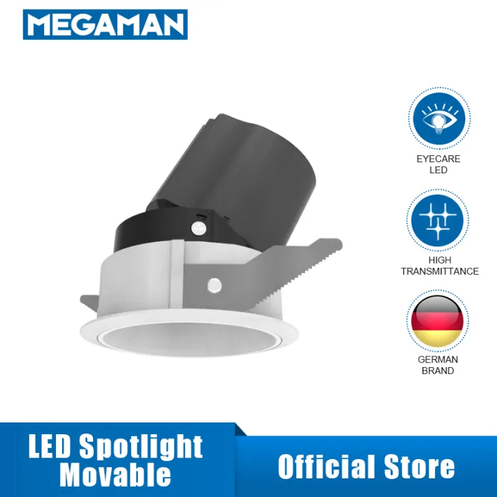Megaman LED DIRECTIONAL DOWNLIGHT (Spotlight Ceiling Light MOVABLE) 9W ...