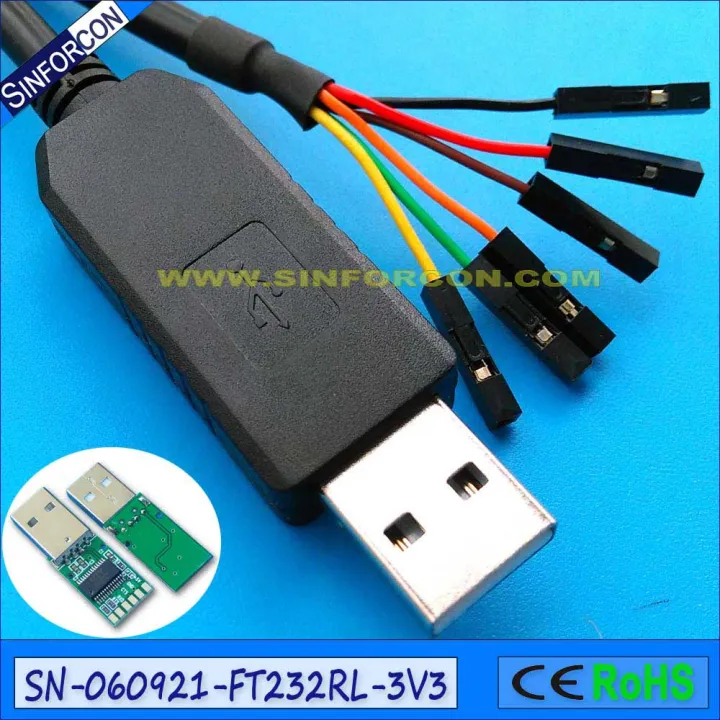Ftdi Ft232rl Usb Ttl 3.3V สำหรับ Intel แขนขา Gen2บอร์ดการเขียนโปรแกรมสายคอนโซล Kable Ttl-232r ...
