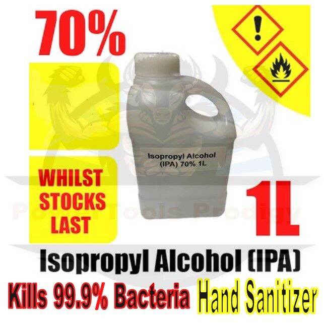 1L Isopropyl Alcohol (IPA) 70% / Hand Sanitizer / Disinfectant Solution ...
