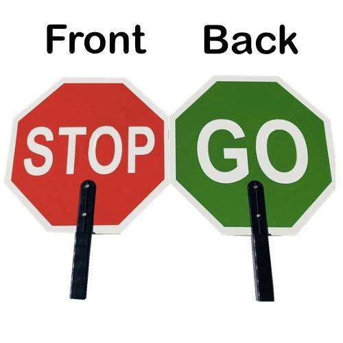 Stop & Go Steel (Back to Back) Hand Signal Road Traffic Safety Stop Go ...