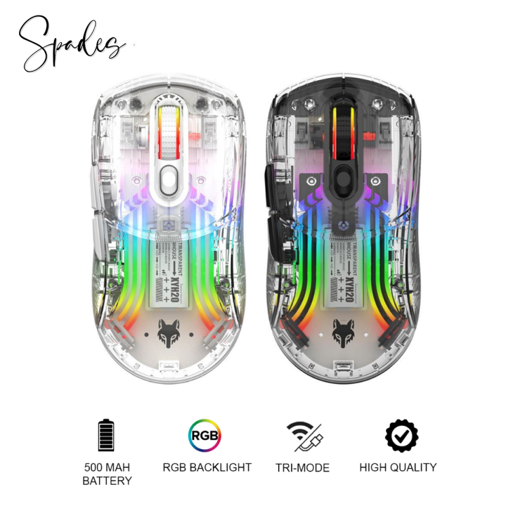 Gigaware XUNFOX XYH20 2400 DPI RGB Wireless Wired Bluetooth 2.4G Three ...