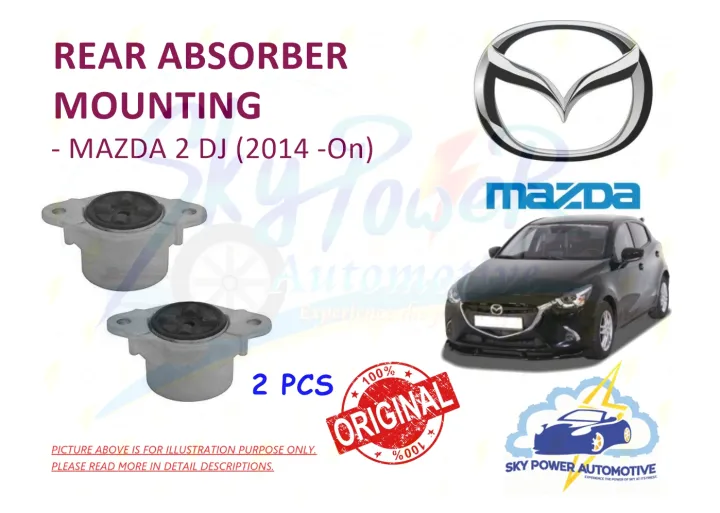 MAZDA 2 DJ (2014-On) ORIGINAL REAR ABSORBER MOUNTING (2 PCS) | Lazada