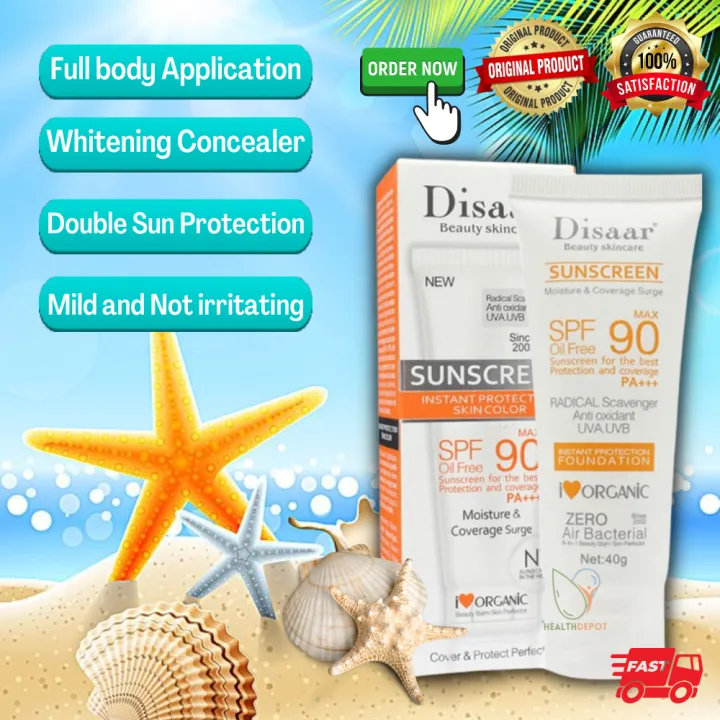 Sunscreen Cream SPF 90 PA+ ORIGINAL Moisturizing Skin Protect Sunblock ...