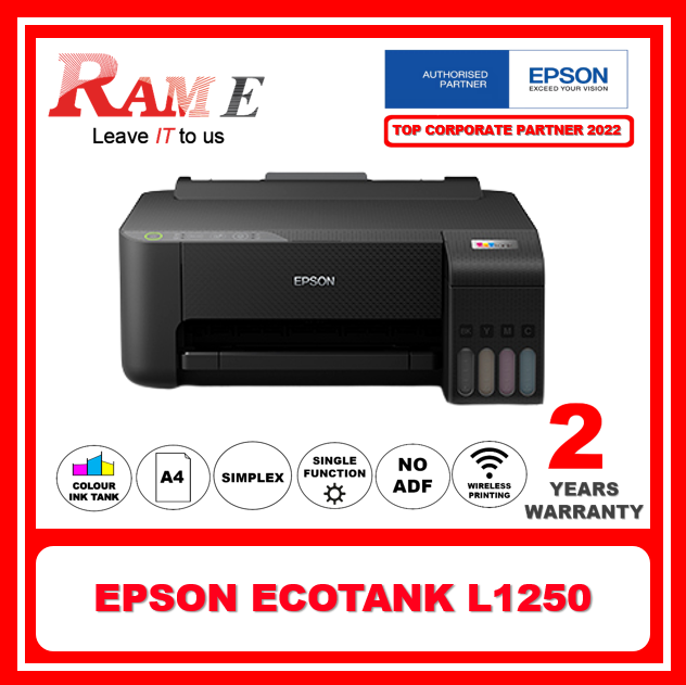 Epson EcoTank L1250 A4 Wi-Fi Ink Tank Printer | Lazada Singapore