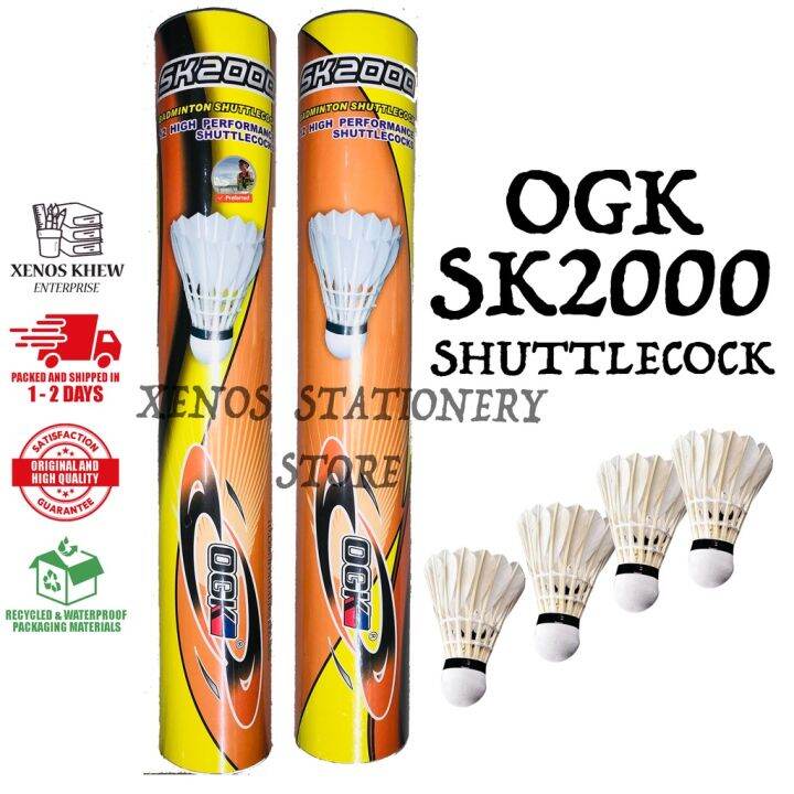 OGK SK2000 HIGH PERFORMANCE SHUTTLECOCKS / BULU TANGKIS [ 12 PCS ...