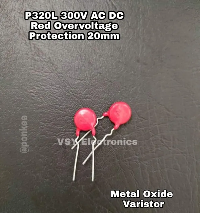 P320L 300V AC DC Red Overvoltage Protection Metal Oxide Varistor 20mm ...