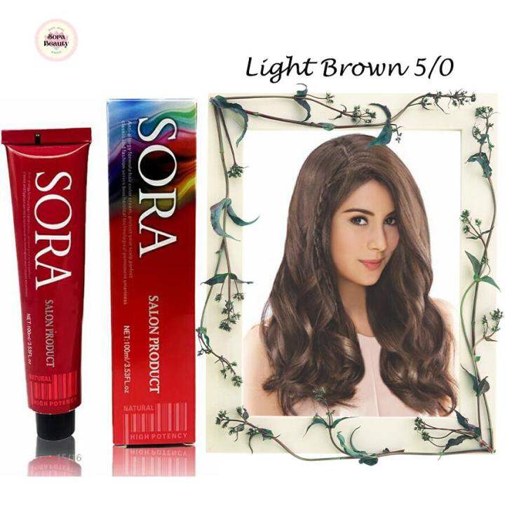 Sora Hair Dye Color in Light Brown 5/0 | Lazada PH