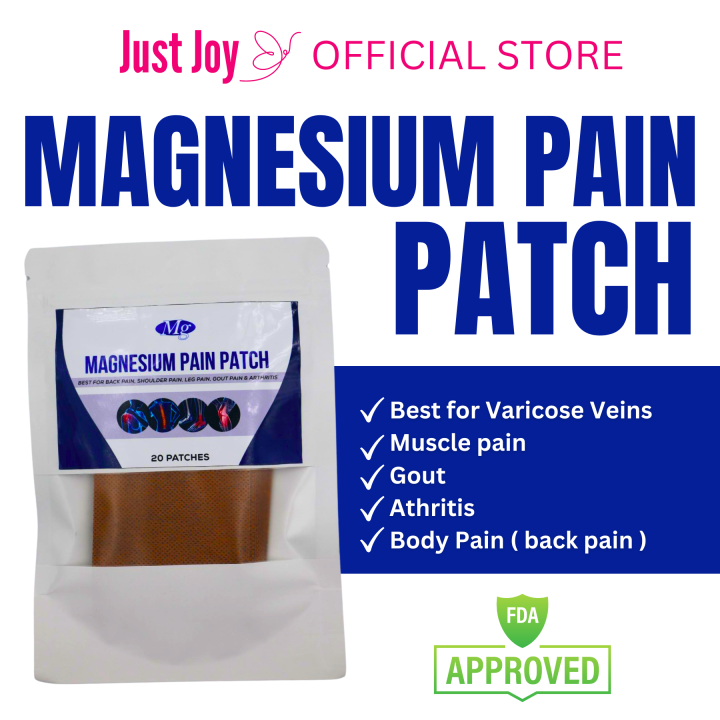 JUST JOY MAGNESIUM PAIN PATCH 20 PATCHES | BACK PAIN | HEAD ACHE ...
