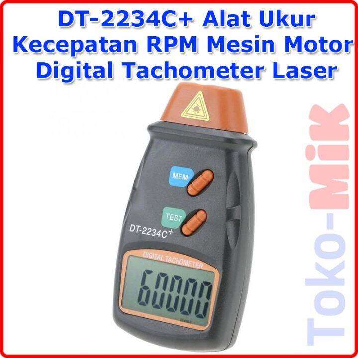 DT-2234C+ Alat Ukur RPM Kecepatan Motor Mesin Digital Tachometer ...