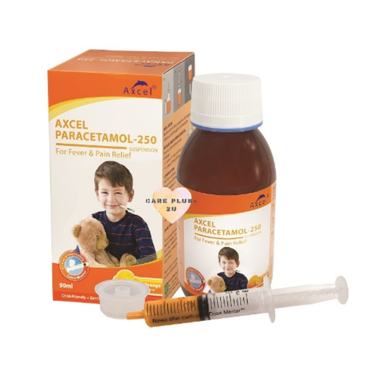 Axcel Paracetamol-250 Suspension - Orange Flavour (90ml) | Lazada