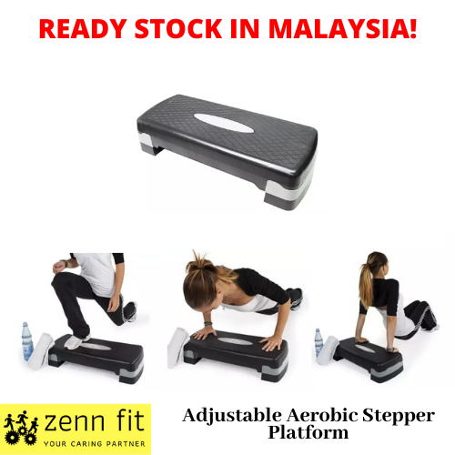 (READY STOCK) Adjustable Aerobic Stepper Platform with 2 Risers Aerobic ...