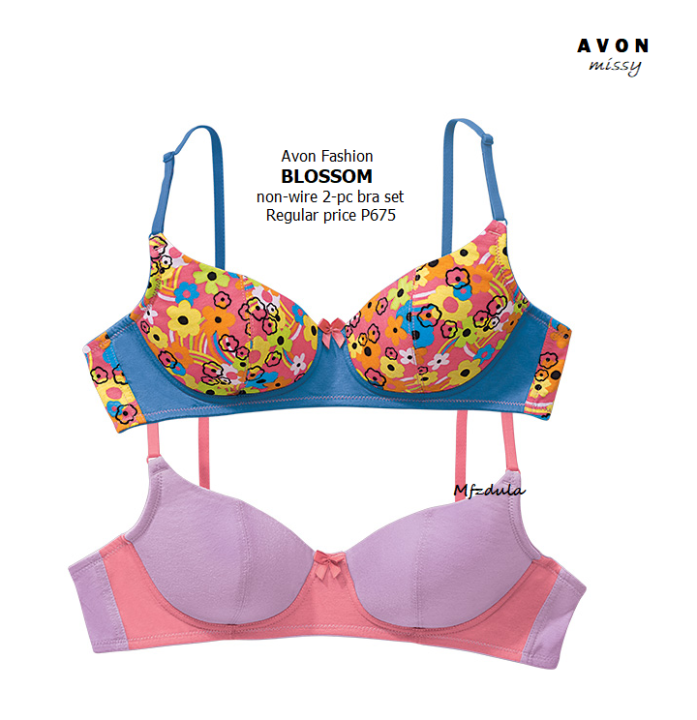 Avon Fashion Missy BLOSSOM non-wire 2-pc bra set | Lazada PH