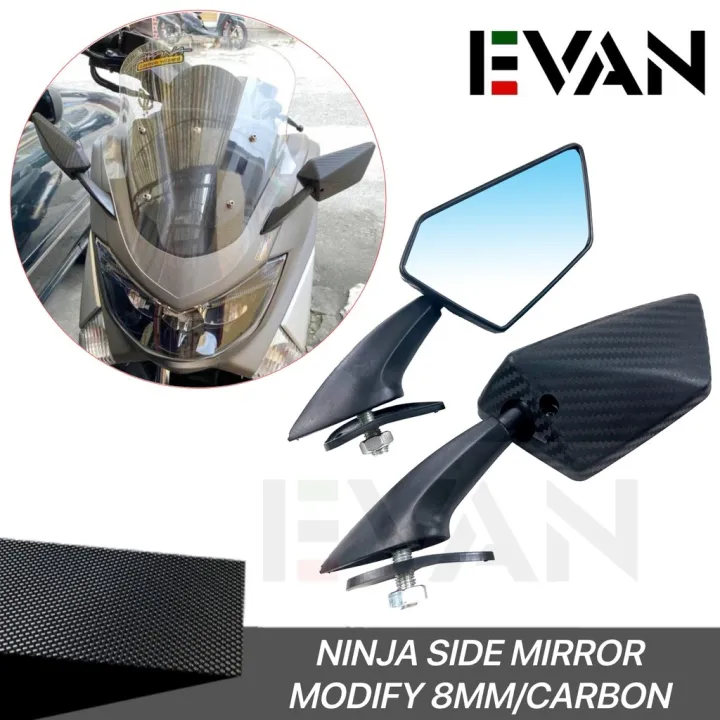 Ninja Side Mirror Modify HMA 8mm Adjustable Made in Thailand Universal ...